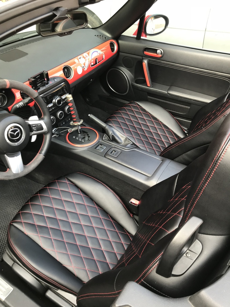 Quilted Seat Covers (Diamond Stitching) For Miata NC | CarbonMiata